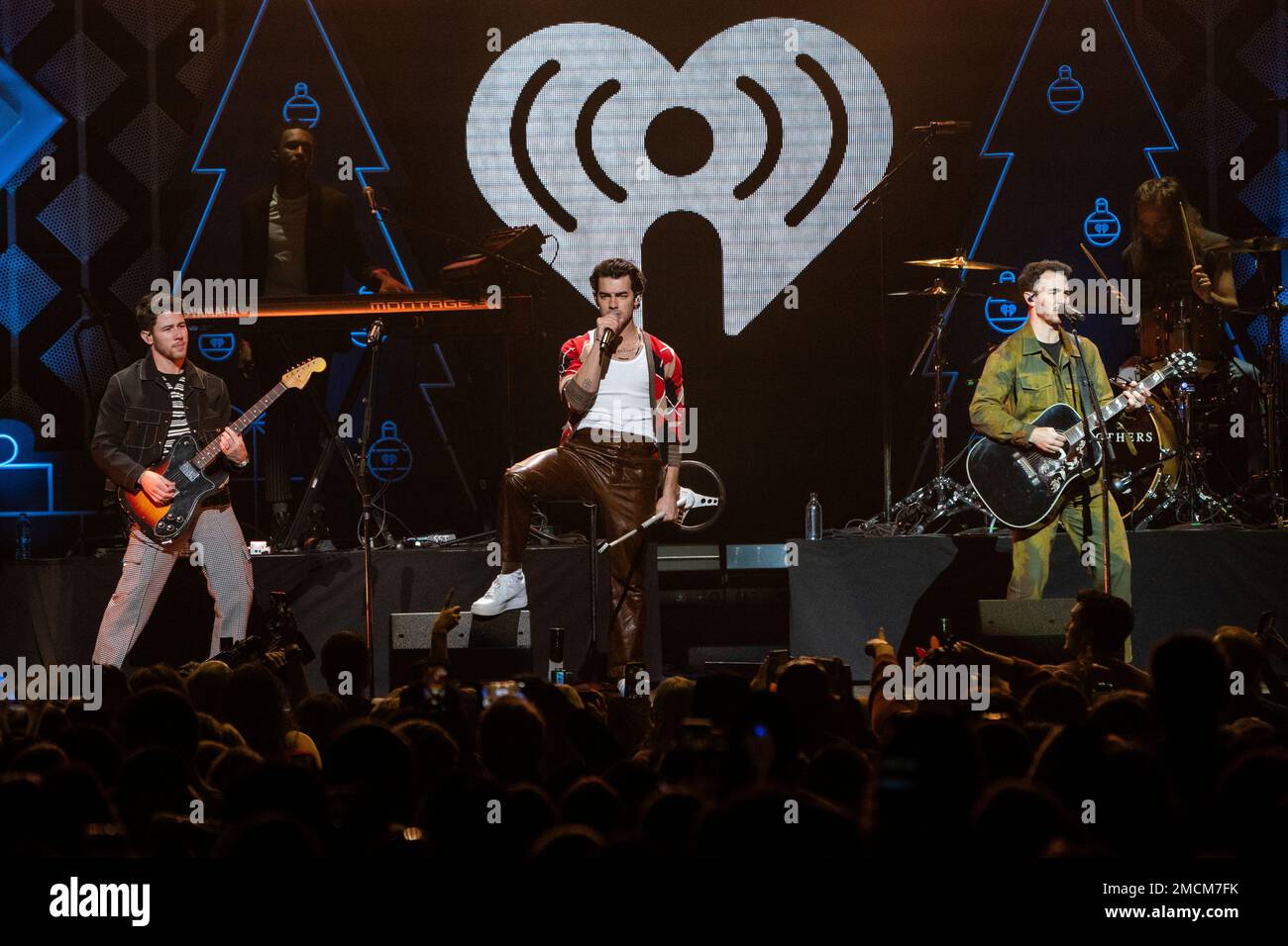 Nick Jonas, from left, Joe Jonas and Kevin Jonas of Jonas Brothers ...