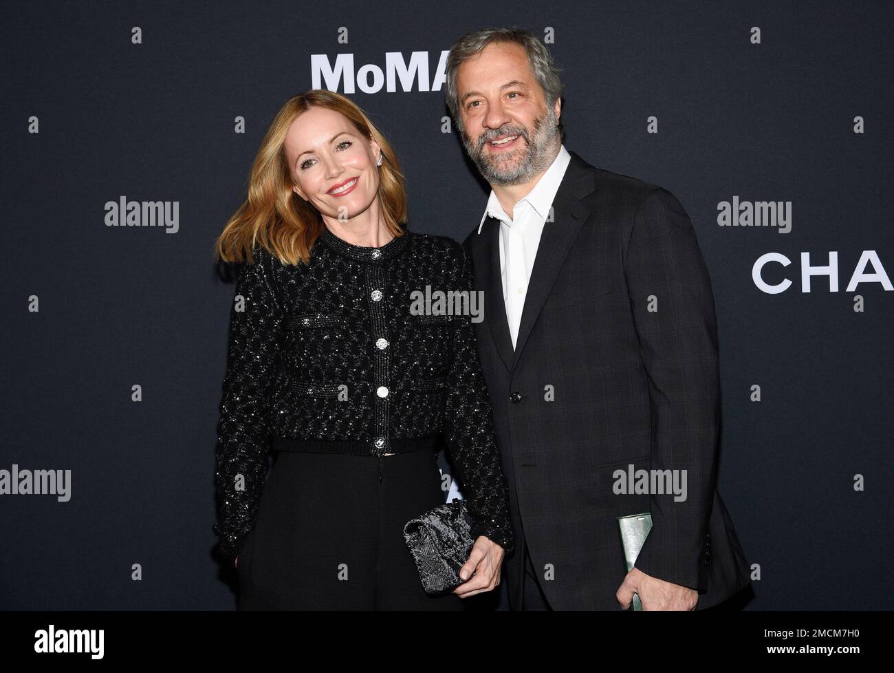 Leslie Mann, left, and Judd Apatow attend the MoMA Film Benefit ...