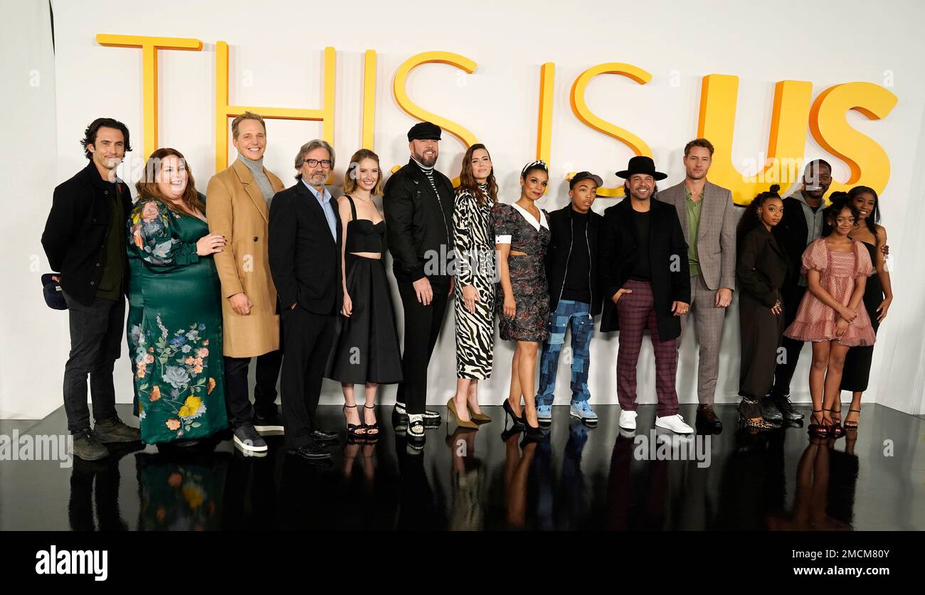 From left, Milo Ventimiglia, Chrissy Metz, Chris Geere, Griffin Dunne ...