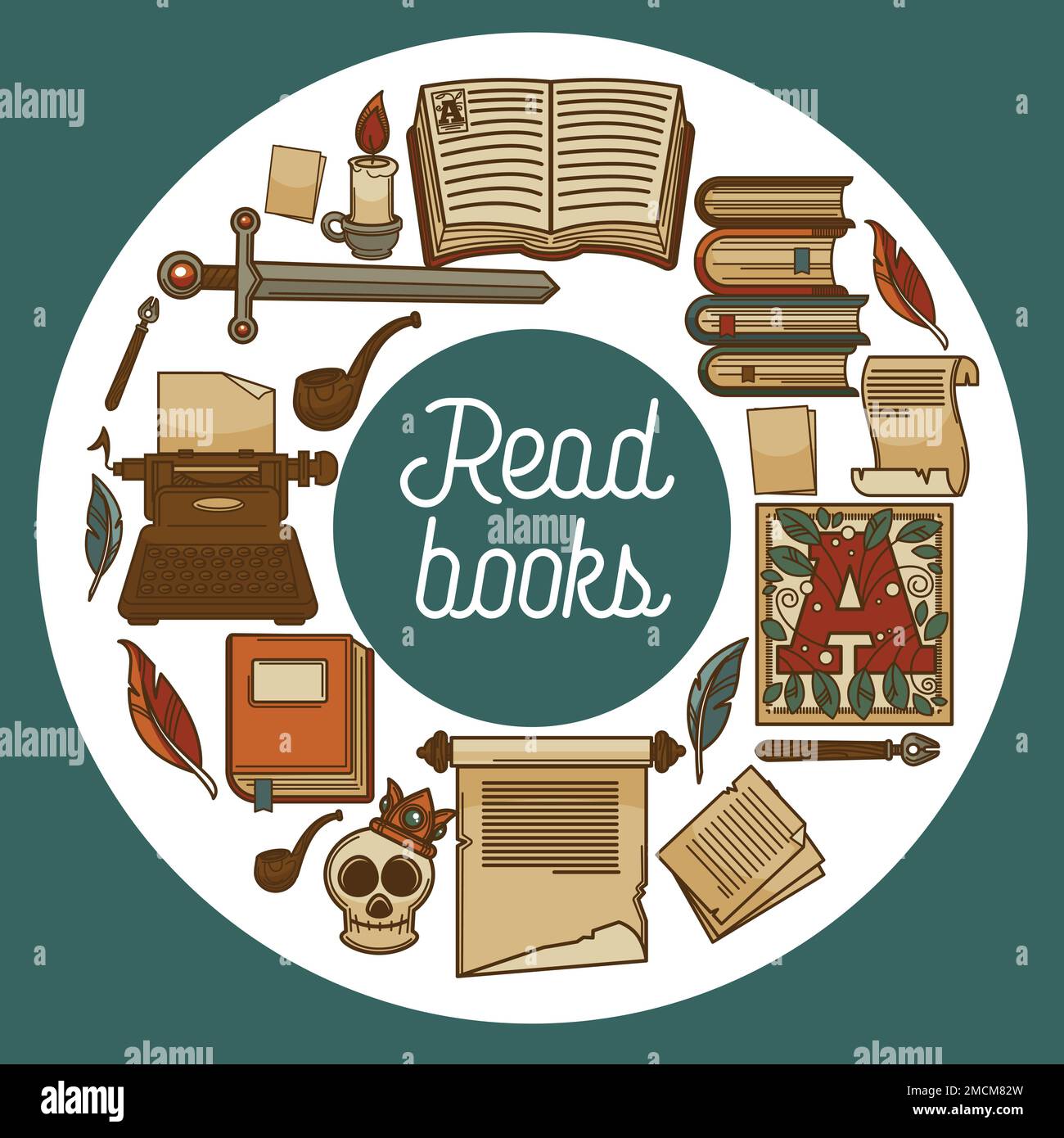 Medieval bookshop Stock Vector Images - Alamy