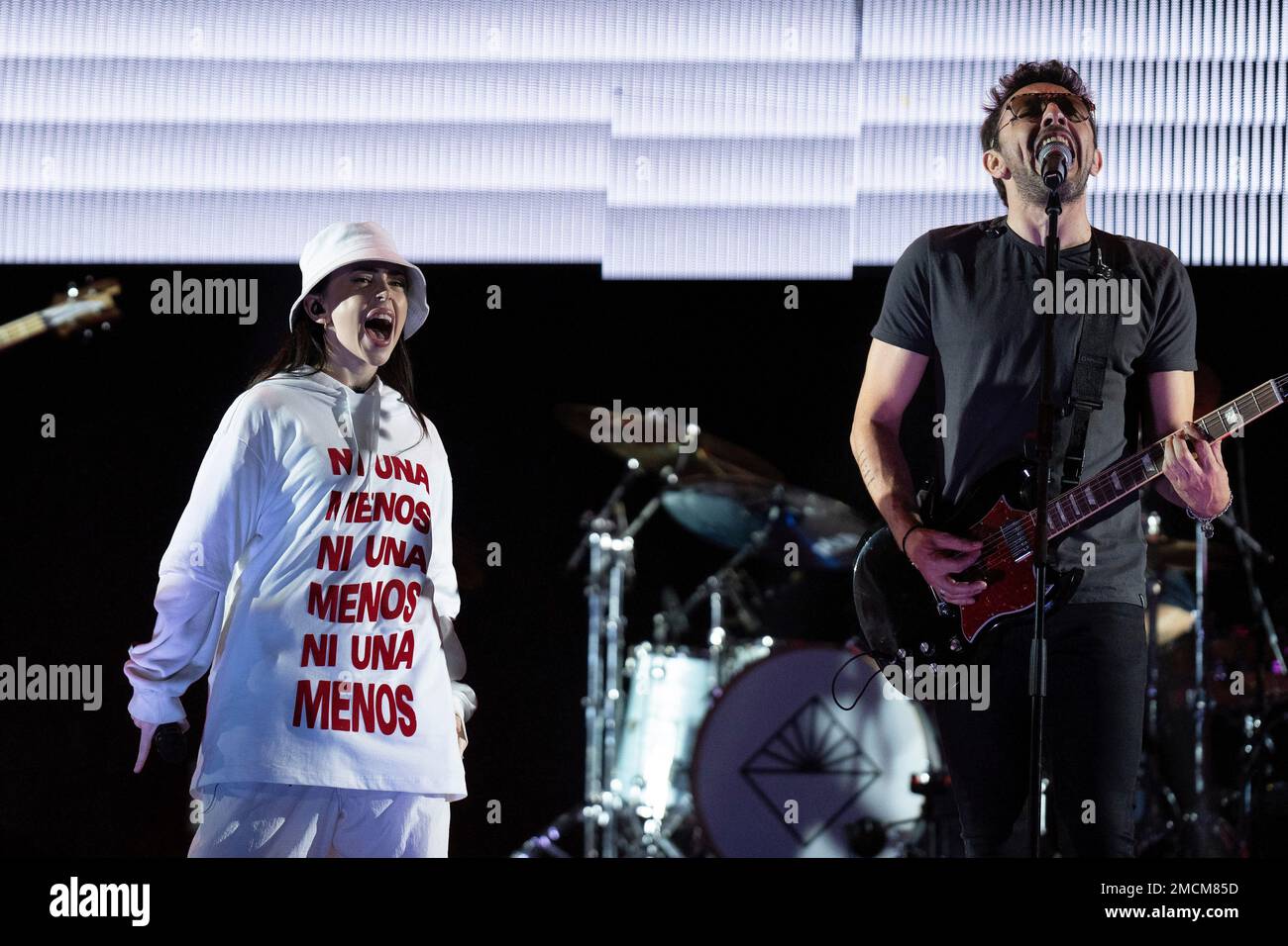 Argentine singer Nicki Nicole performs with the Uruguayan rock band "No ...