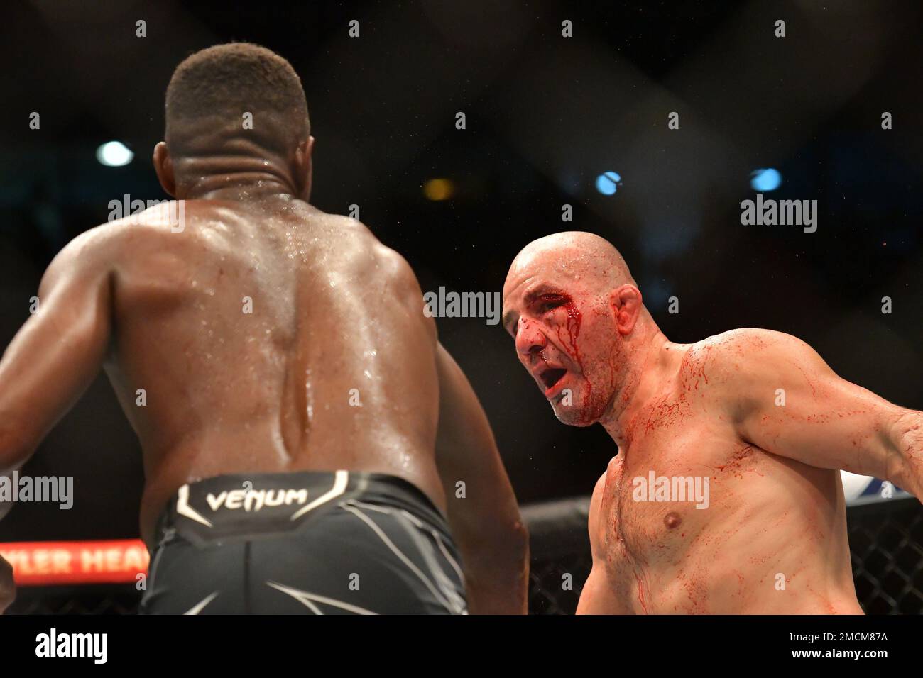 RIO DE JANEIRO, RJ - JANUARY 22: (R-L) Glover Teixeira battles Jamahal ...