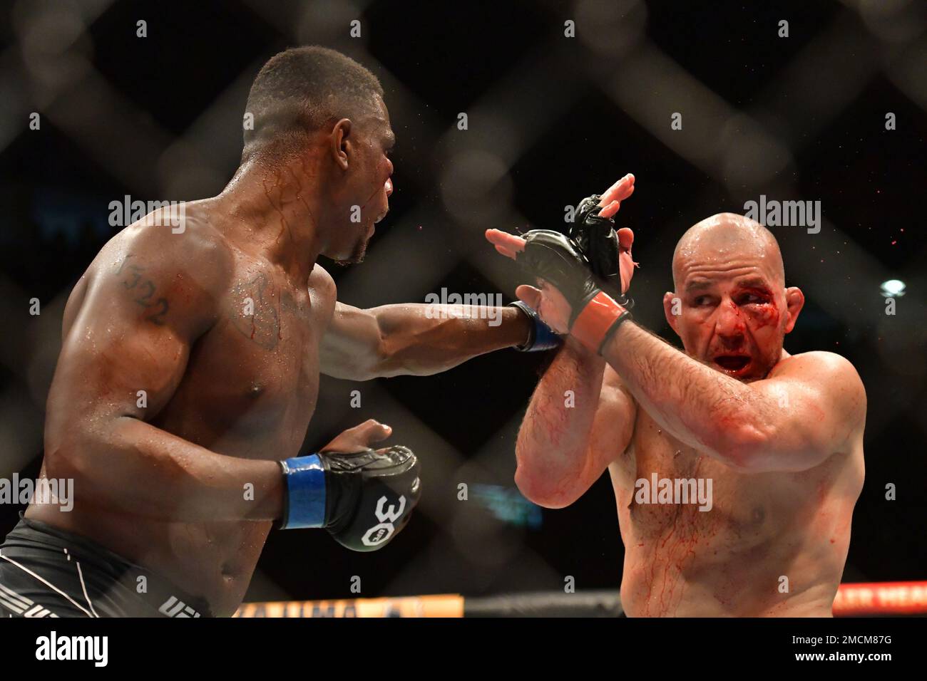 RIO DE JANEIRO, RJ - JANUARY 22: (L-R) Jamahal Hill punches Glover ...
