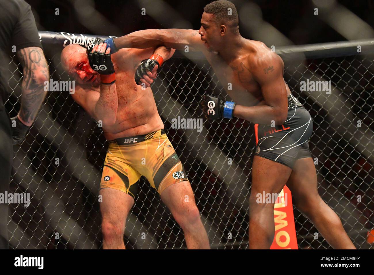 RIO DE JANEIRO, RJ - JANUARY 22: (R-L) Jamahal Hill punches Glover ...