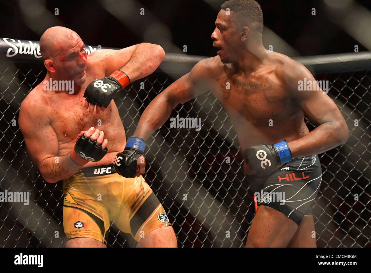 RIO DE JANEIRO, RJ - JANUARY 22: (R-L) Jamahal Hill punches Glover ...