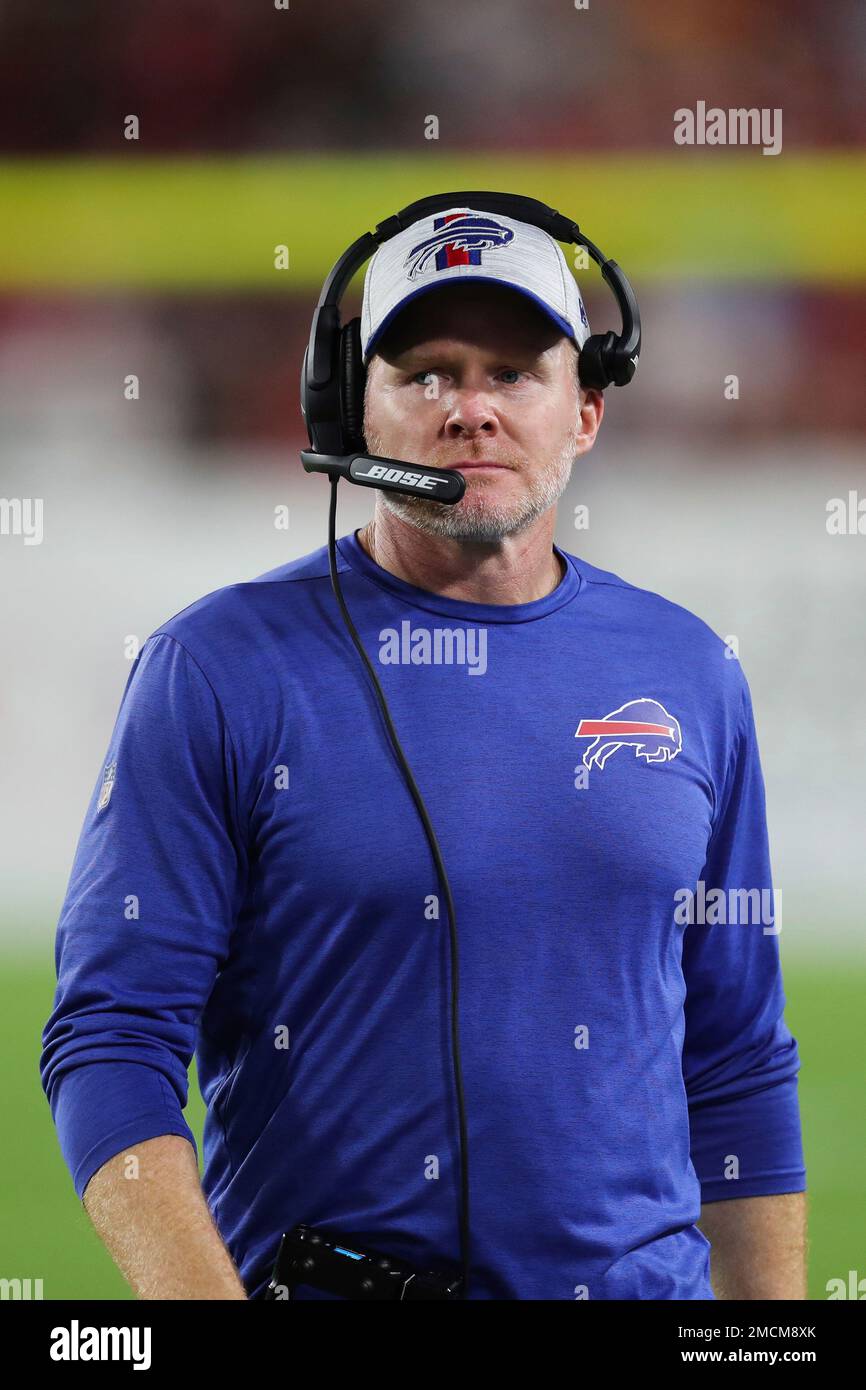 Buffalo Bills head coach Sean McDermott looks on during a NFL football ...