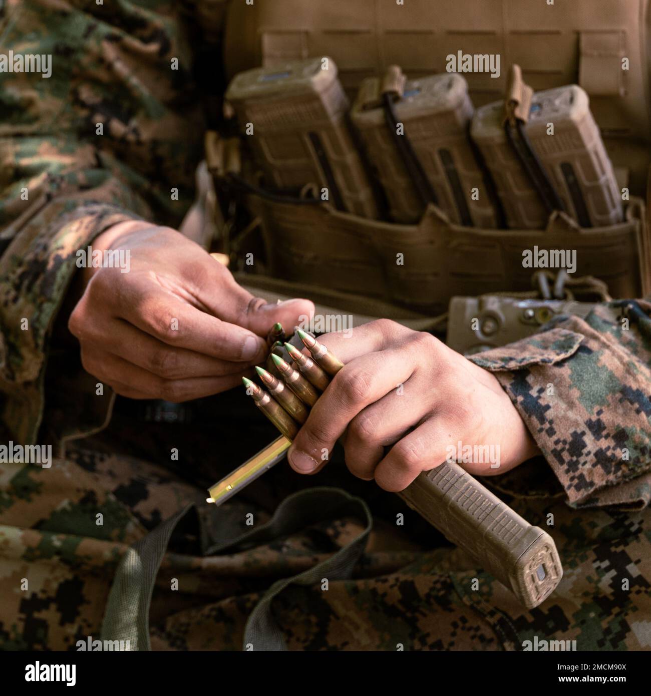 A U.S. Marine with Battalion Landing Team 2/5, 31st Marine ...