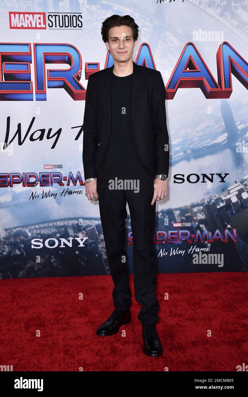 Ryder Beer arrives at the premiere of "Spider-Man: No Way Home" at the ...