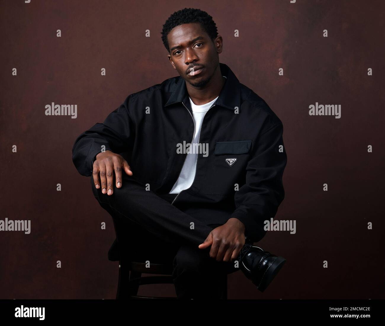 Actor Damson Idris poses for a portrait in Los Angeles on Nov. 1, 2021 ...