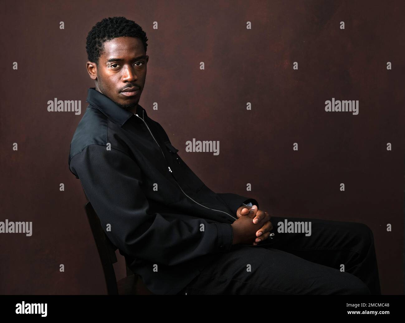 Actor Damson Idris poses for a portrait in Los Angeles on Nov. 1, 2021 ...