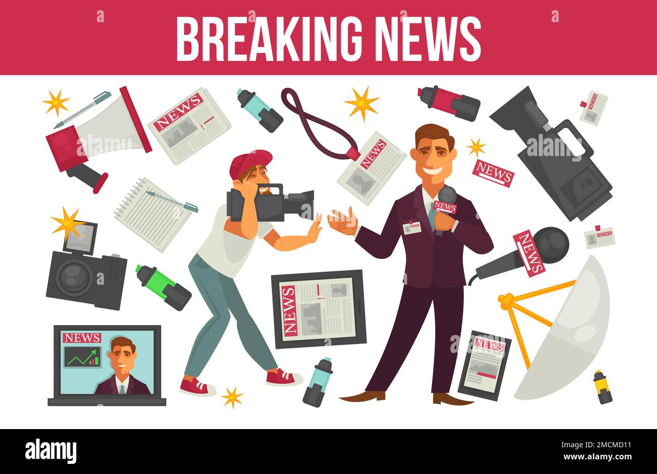 Radio newsreader Stock Vector Images - Alamy