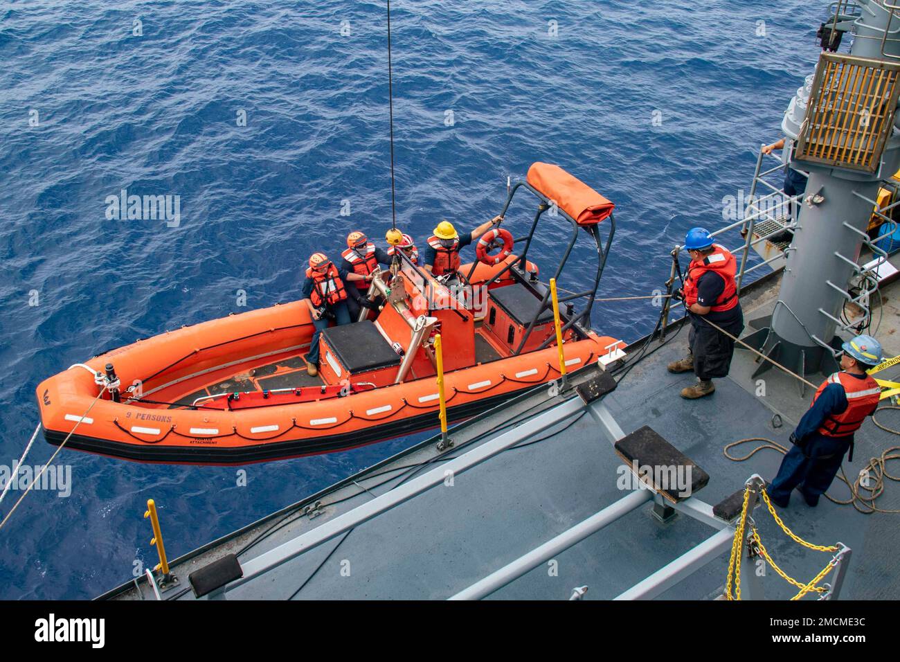 SOUTH CHINA SEA (July 6, 2022) - Military Sealift Command civil service mariners assigned to the ...