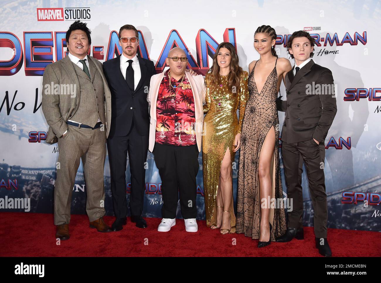 Benedict Wong, from left, Benedict Cumberbatch, Jacob Batalon, Marisa ...