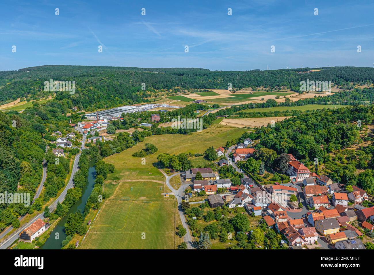 Aerial view village castle gamburg hi-res stock photography and images ...