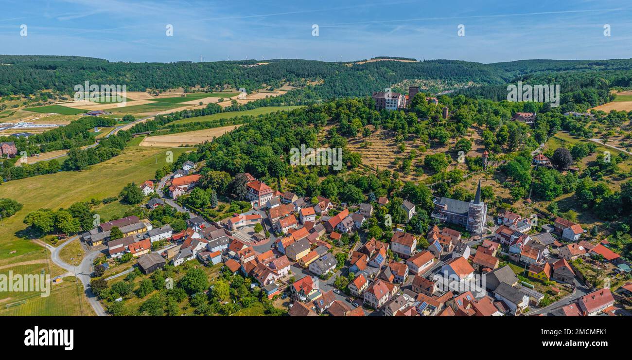 The Tauber Valley around Gamburg from above Stock Photo - Alamy