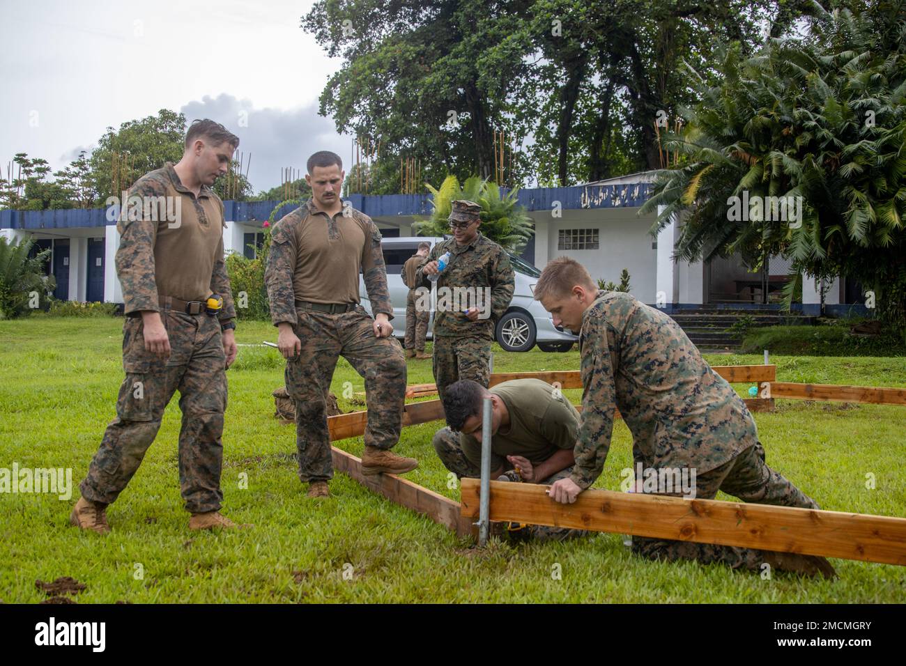 U.S. Marines with the combat engineer section of Task Force Koa Moana ...