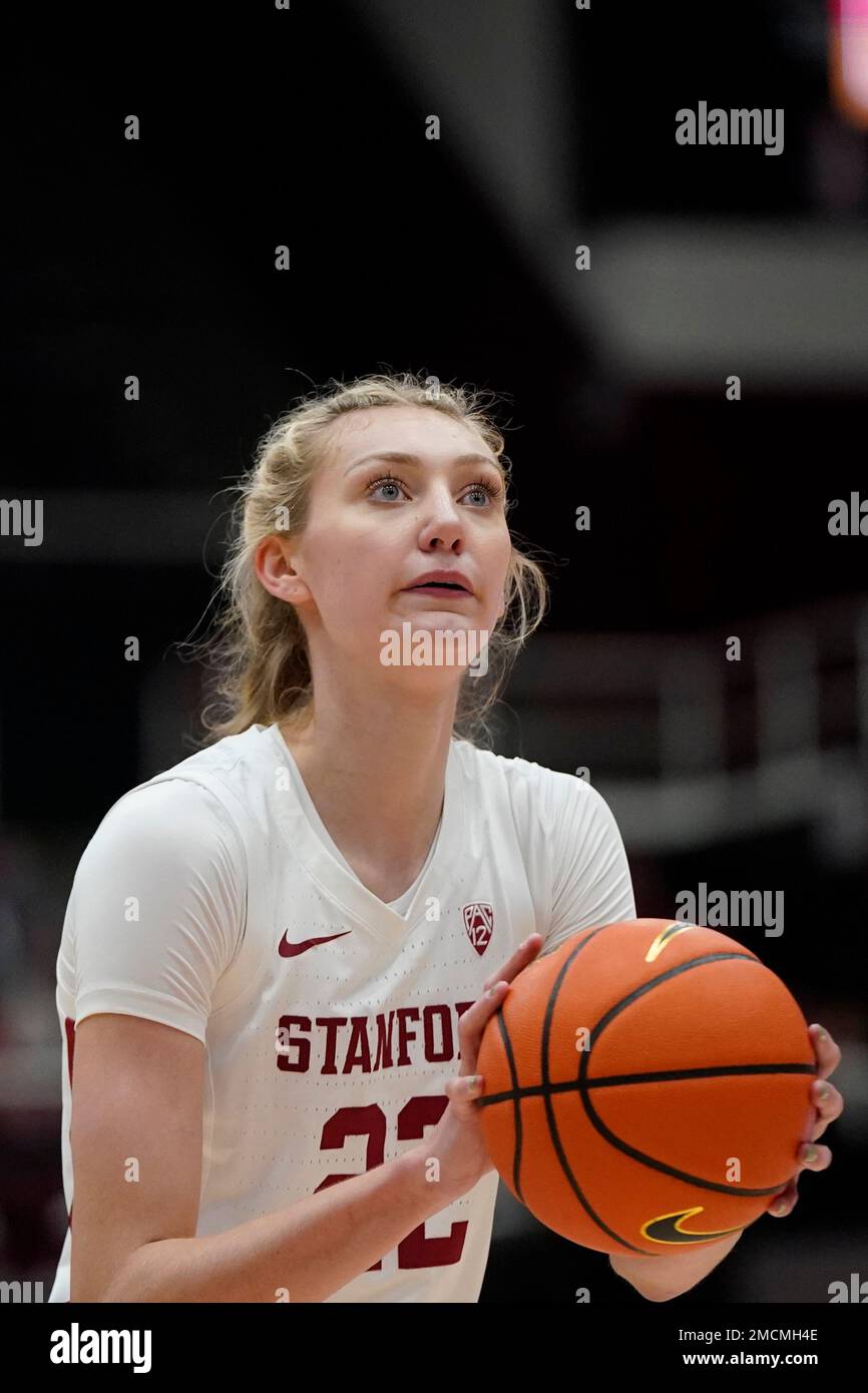 Stanford forward Cameron Brink against Pacific during an NCAA college ...