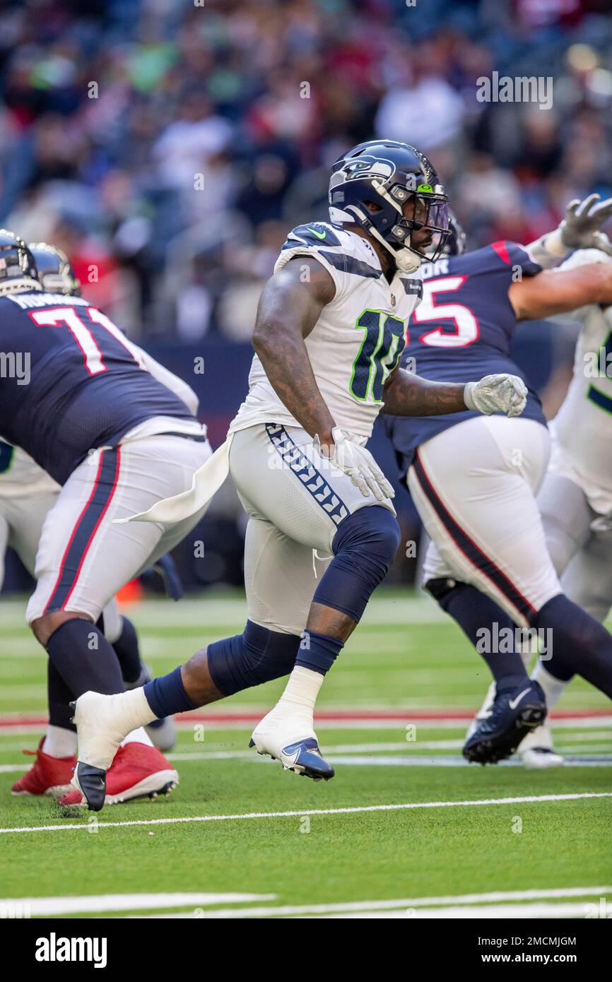 Linebacker (10) Benson Mayowa of the Seattle Seahawks rushes against ...
