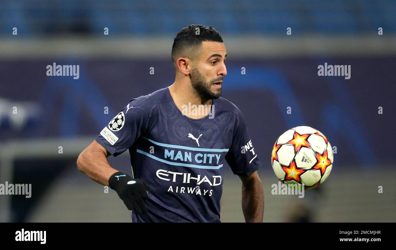 Manchester City's Riyad Mahrez during a UEFA Champions League soccer ...