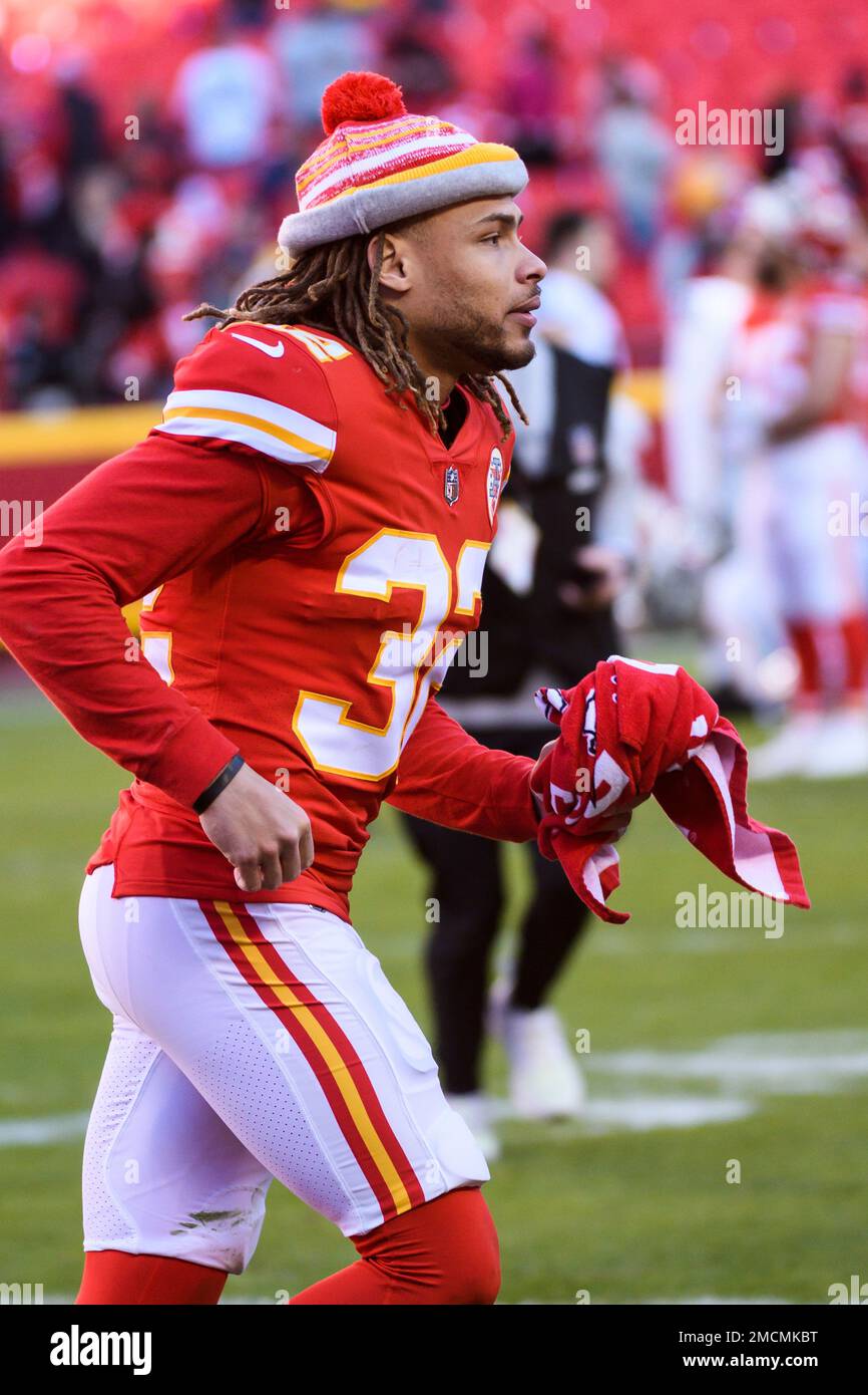 Kansas City Chiefs free safety Tyrann Mathieu leaves the field after ...