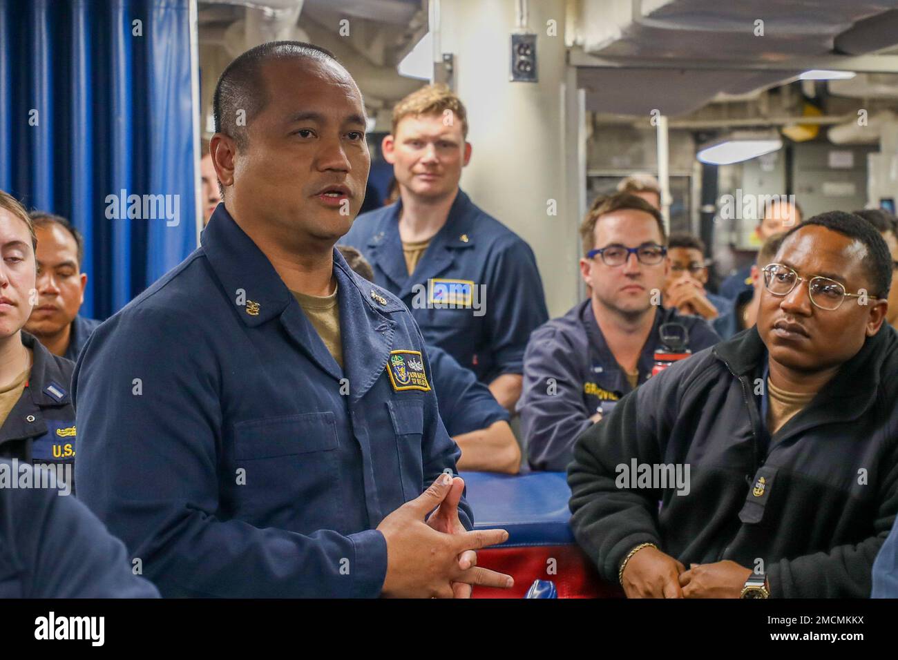 PHILIPPINE SEA (July 6, 2022) Master Chief Petty Officer Norm Martinez ...
