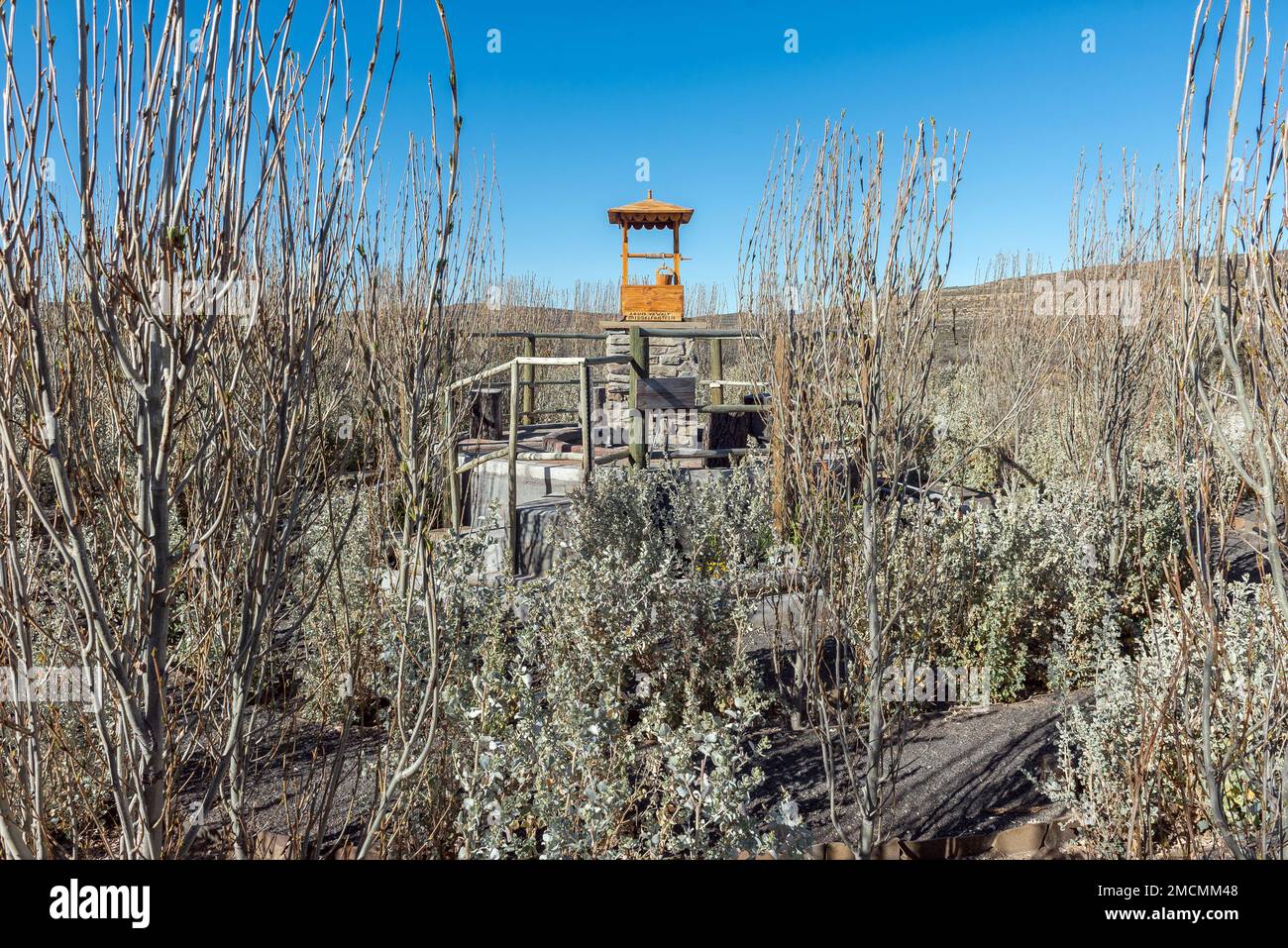 SUTHERLAND, SOUTH AFRICA - SEP 3, 2022: Center piece of the labyrinth ...