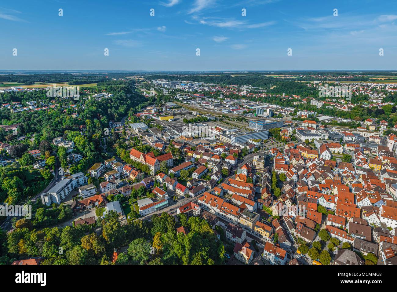 Aerial view to Biberach in Upper Swabia Stock Photo - Alamy