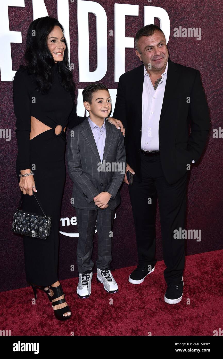 Daniel Ranieri poses with his mother and father at the premiere of "The ...