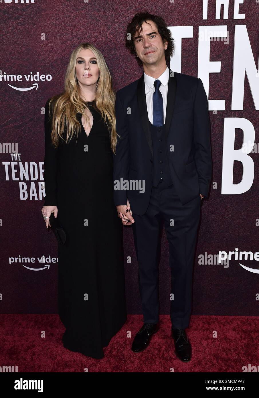 Lily Rabe, left, and Hamish Linklater arrive at the premiere of "The ...