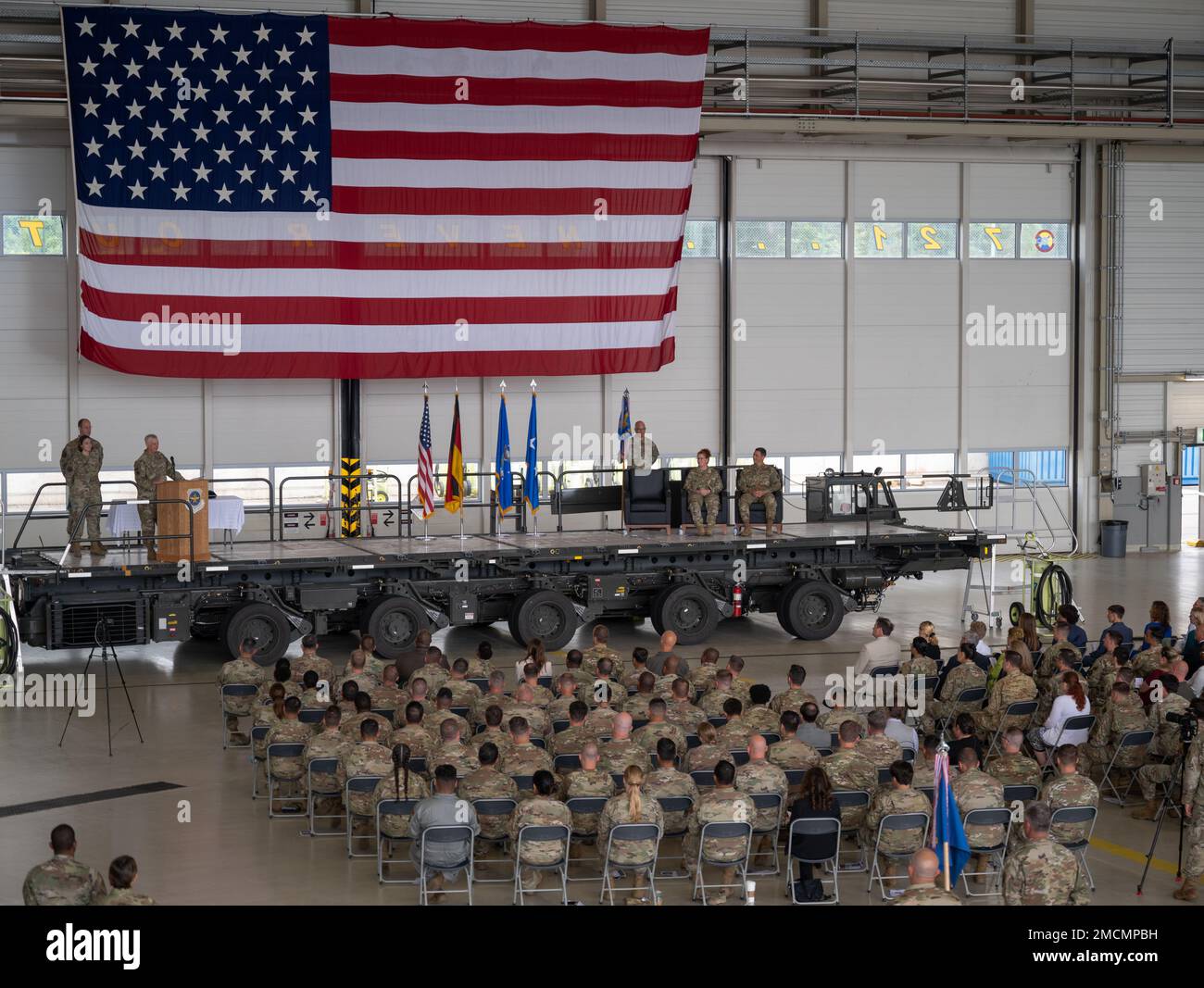 U.S. Air Force Col. Dan Cooley takes command of the 521st Air Mobility Operations Wing from Col ...