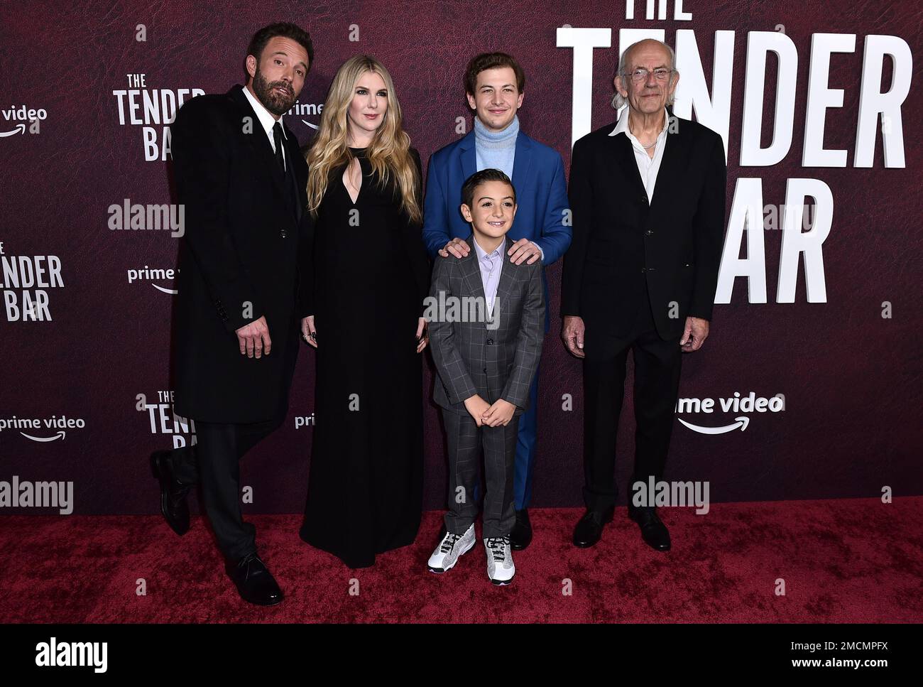From left, Ben Affleck, Lily Rabe, Daniel Ranieri, Tye Sheridan, and ...