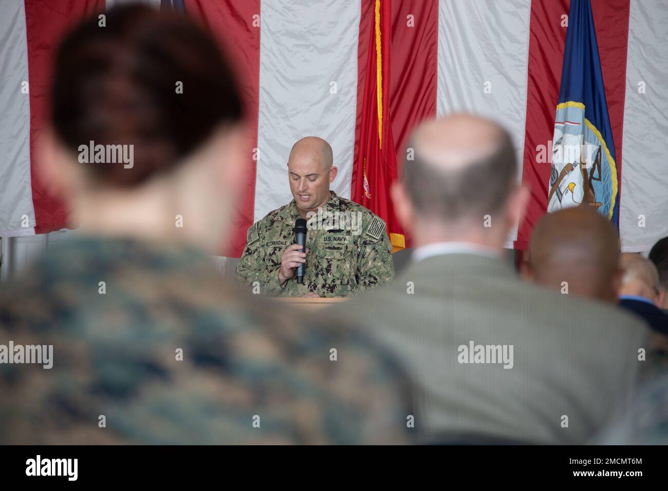 U.S. Navy Lt. Cmdr. Alex McCorkindale, assistant operations officer ...