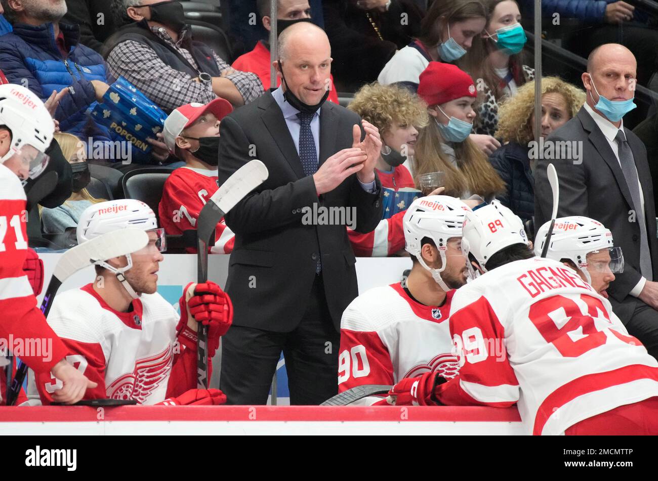 Detroit Red Wings head coach Jeff Blashill in the second period of an ...