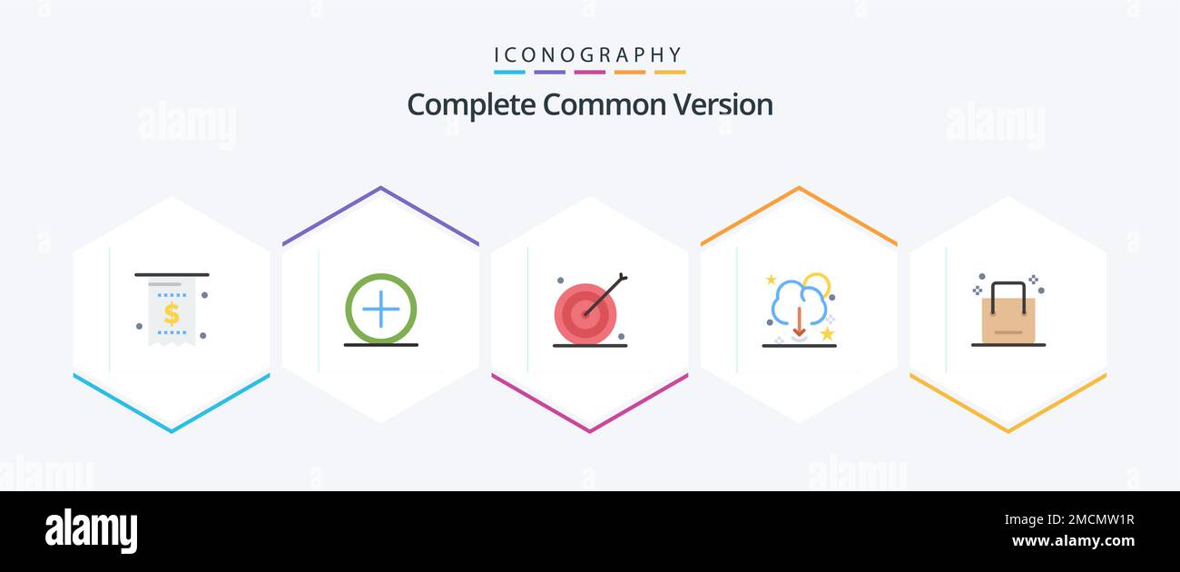 Complete Common Version 25 Flat icon pack including download save ...