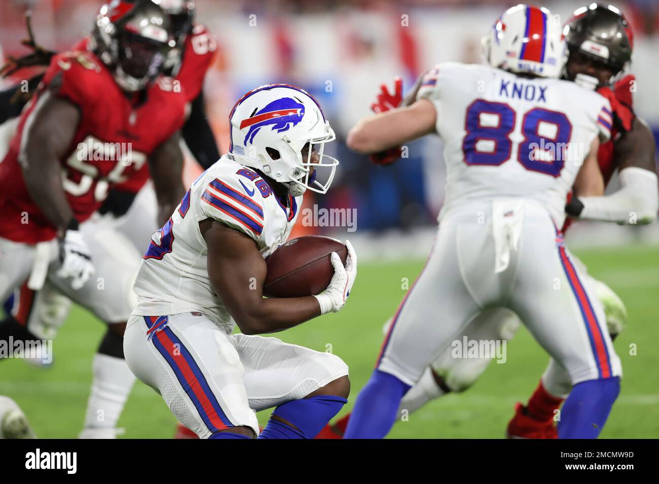 Buffalo Bills running back Devin Singletary (26) carries the ball ...