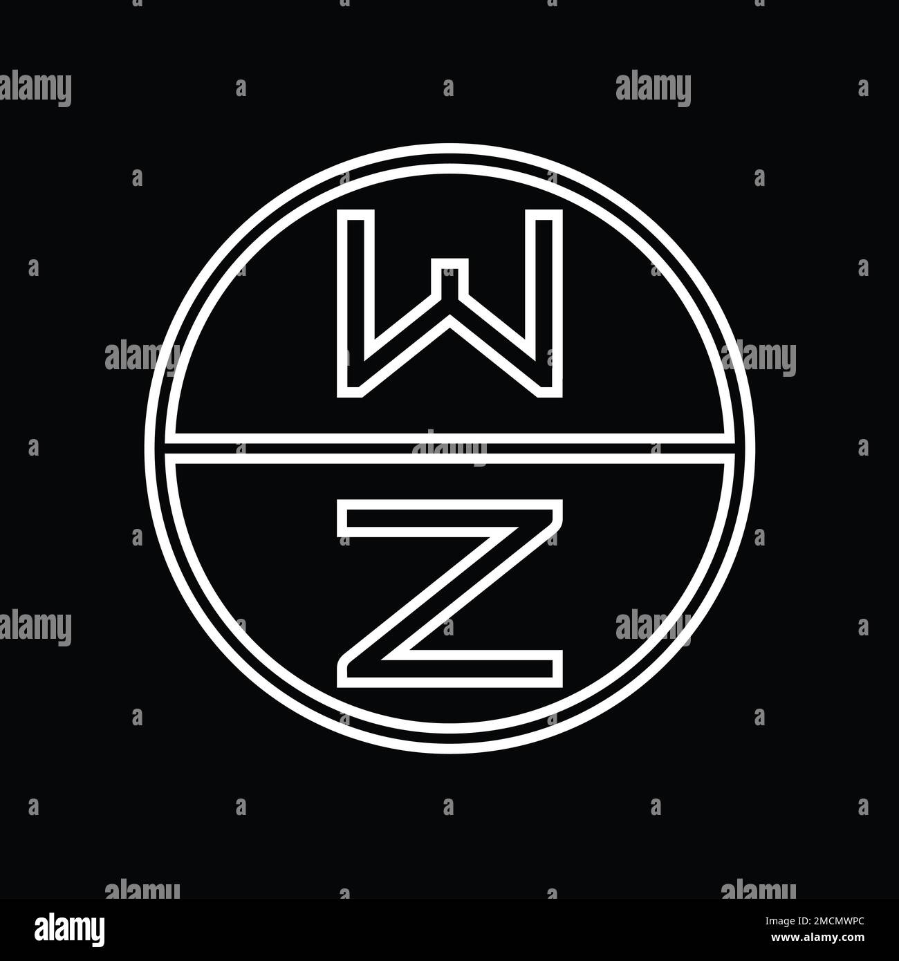 Zw modern logo hi-res stock photography and images - Alamy