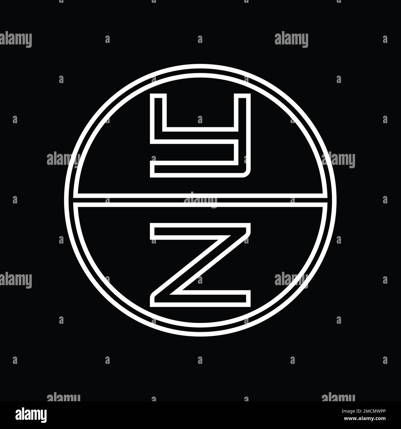 ZY Logo monogram abstract inside circle stripe vector images design template Stock Photo - Alamy