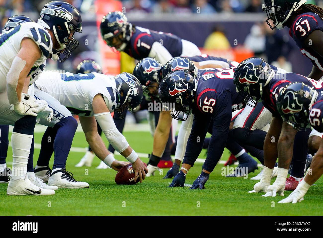 Seattle Seahawks line of scrimmage during an NFL football game against ...