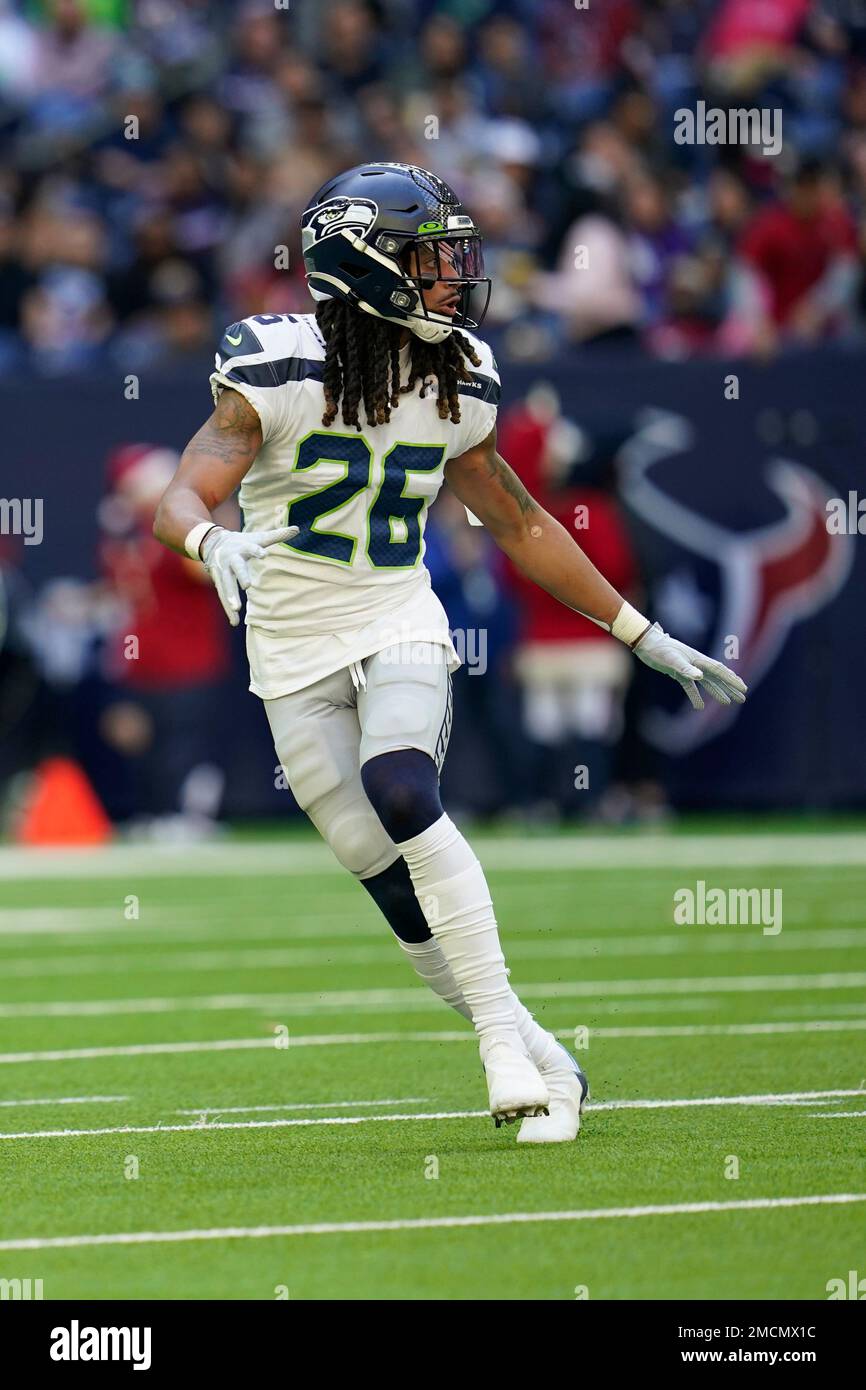 Seattle Seahawks defensive back Ryan Neal (26) drops in coverage during ...