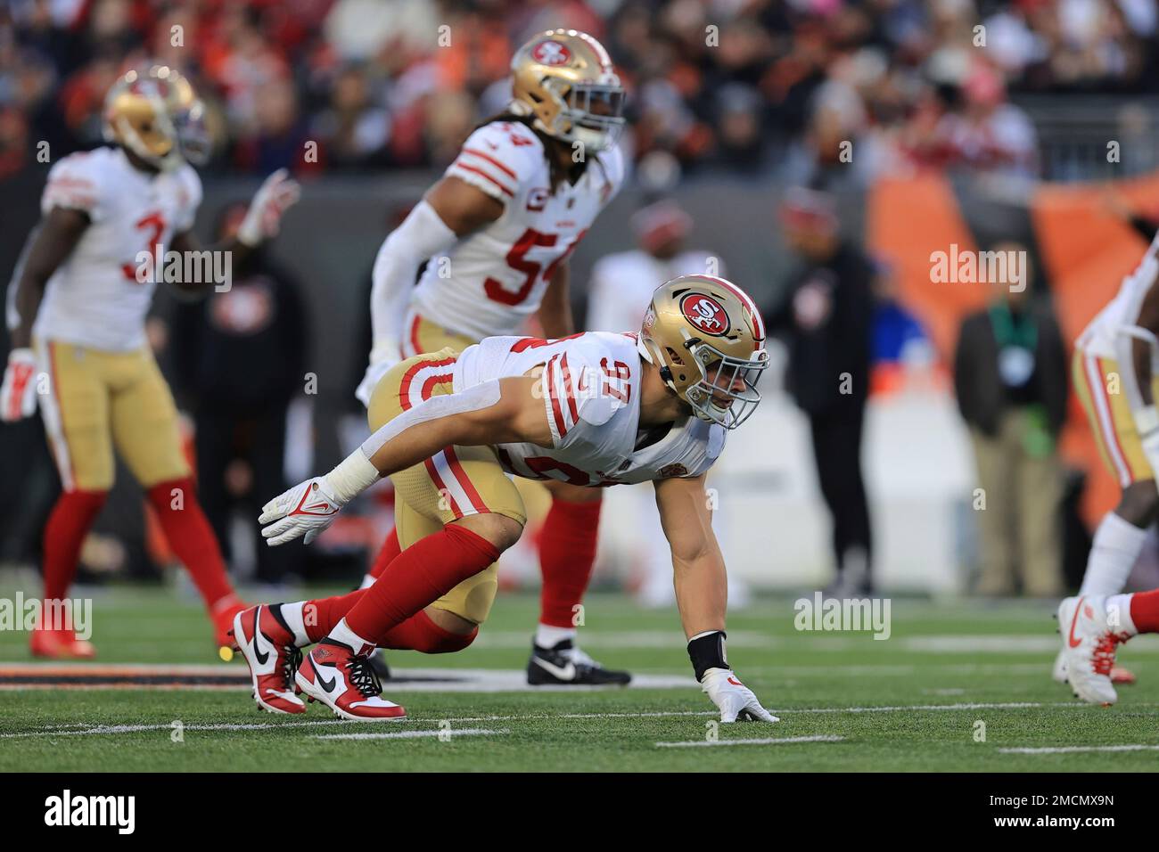 San Francisco 49ers' Nick Bosa (97) in action during the first half of ...