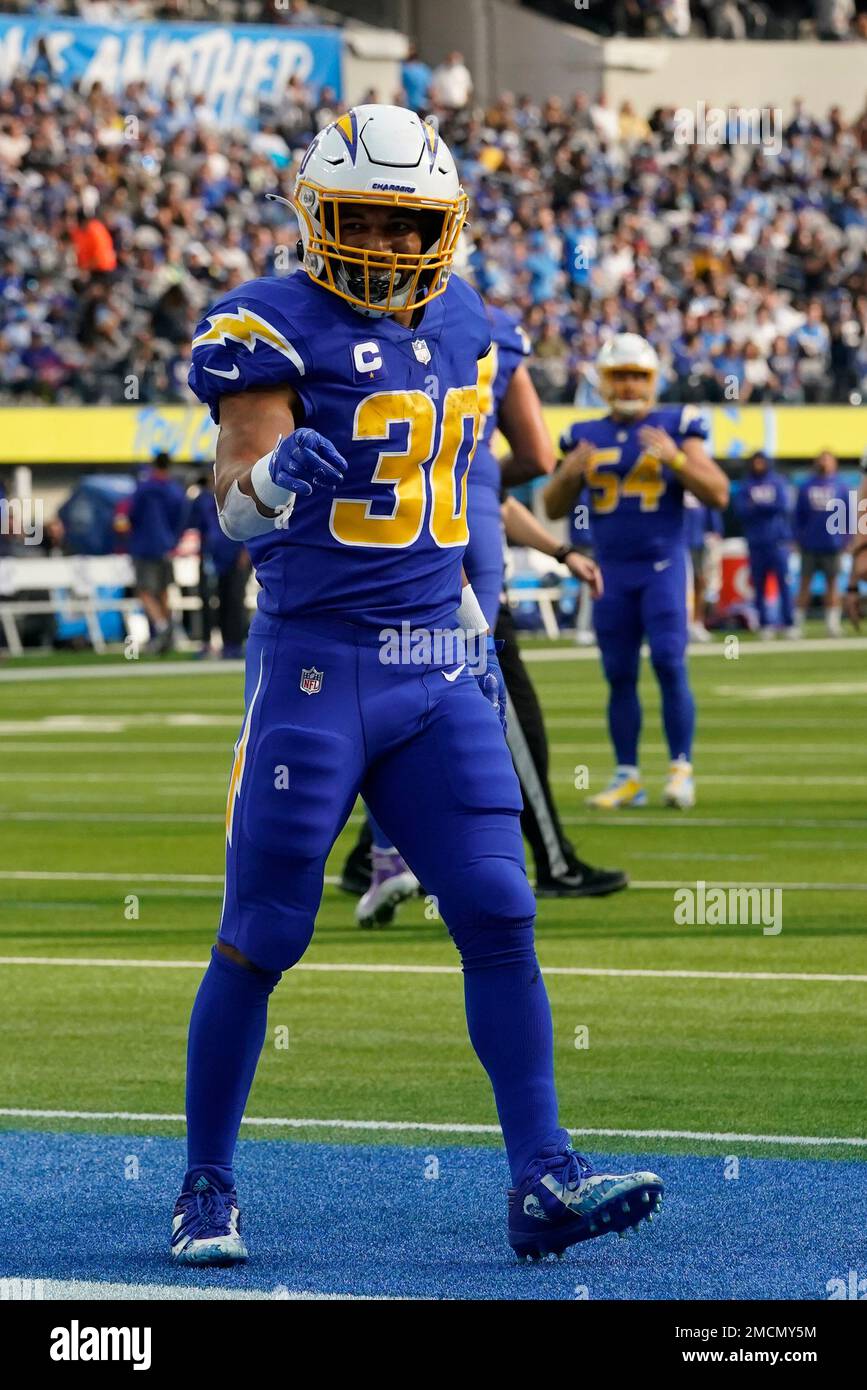 Los Angeles Chargers running back Austin Ekeler (30) celebrates after ...