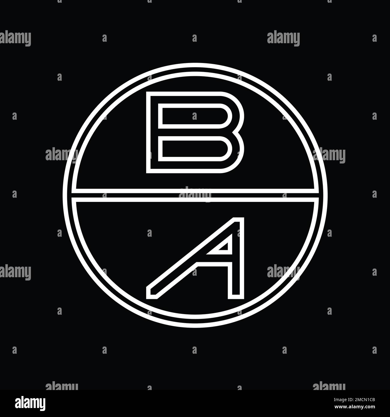 AB Logo monogram abstract inside circle stripe vector images design ...