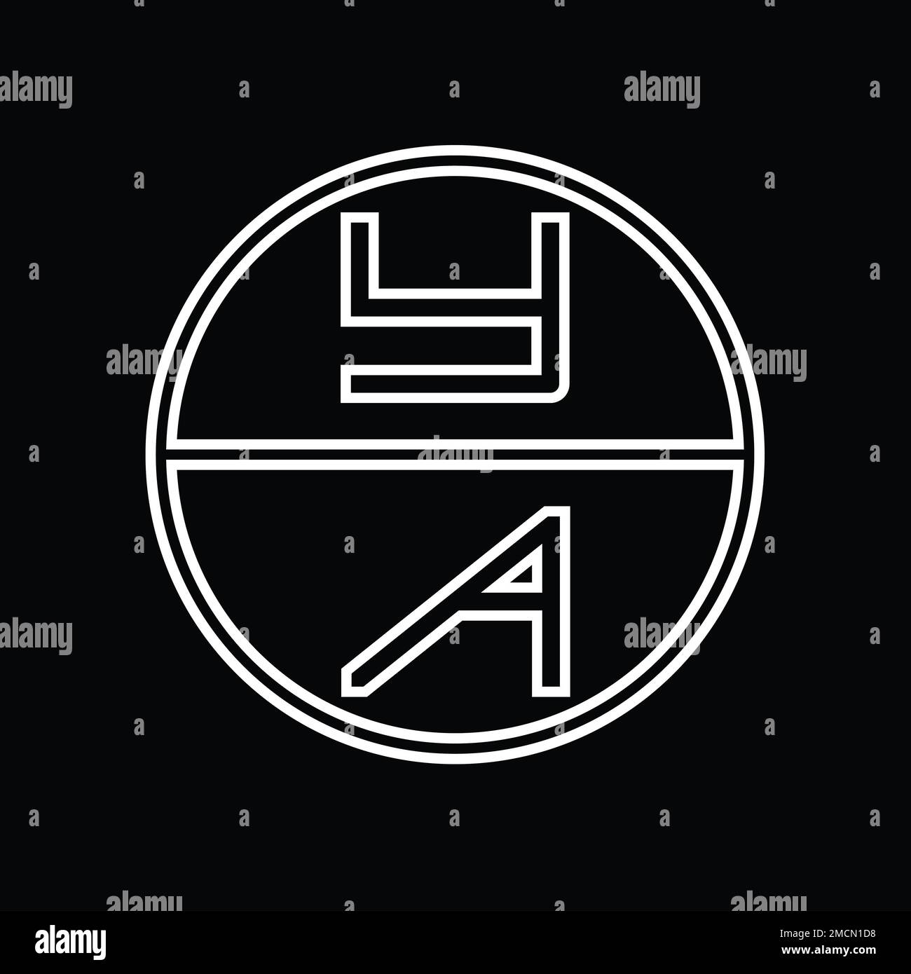 AY Logo monogram abstract inside circle stripe vector images design ...