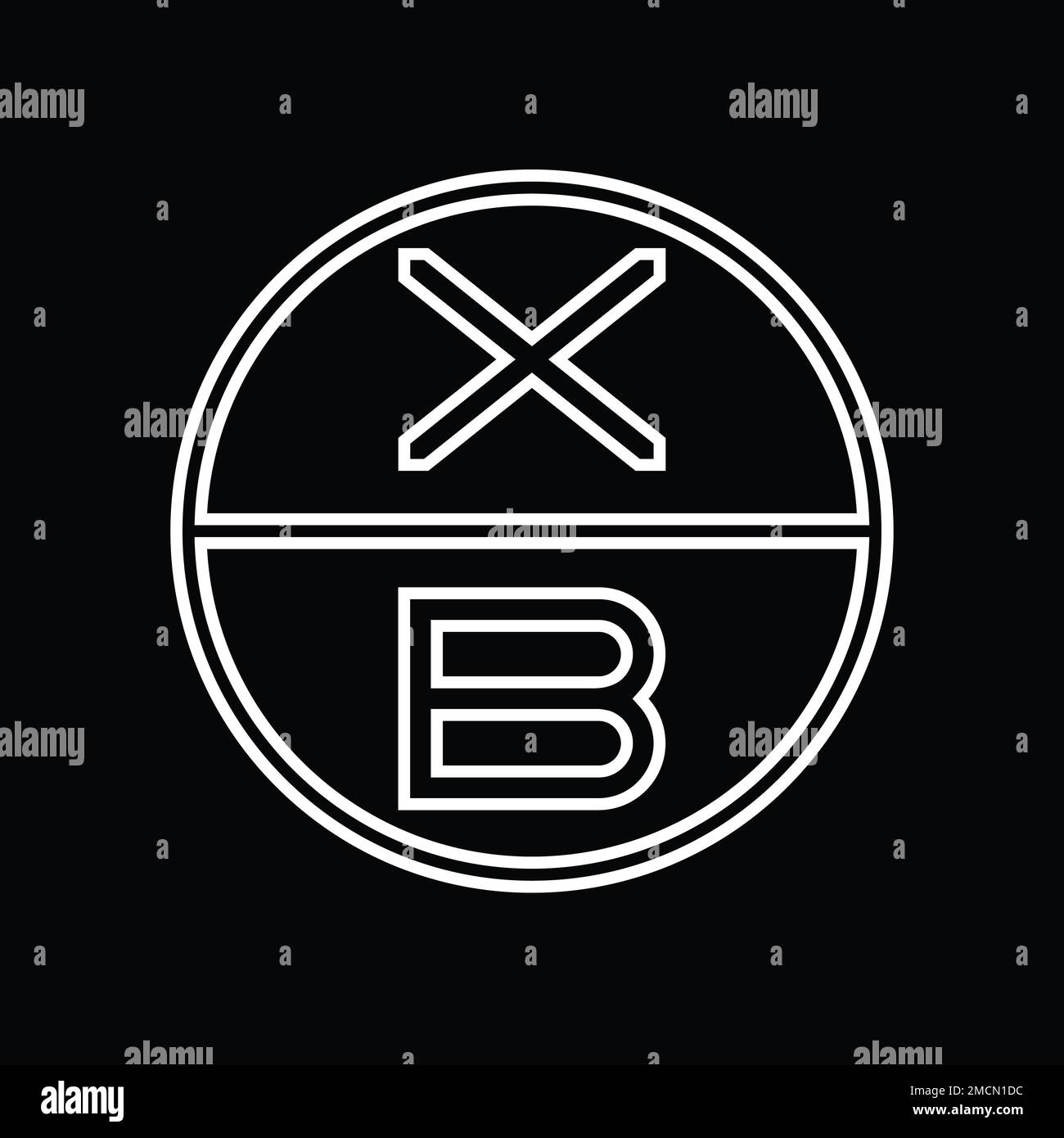 BX Logo monogram abstract inside circle stripe vector images design ...