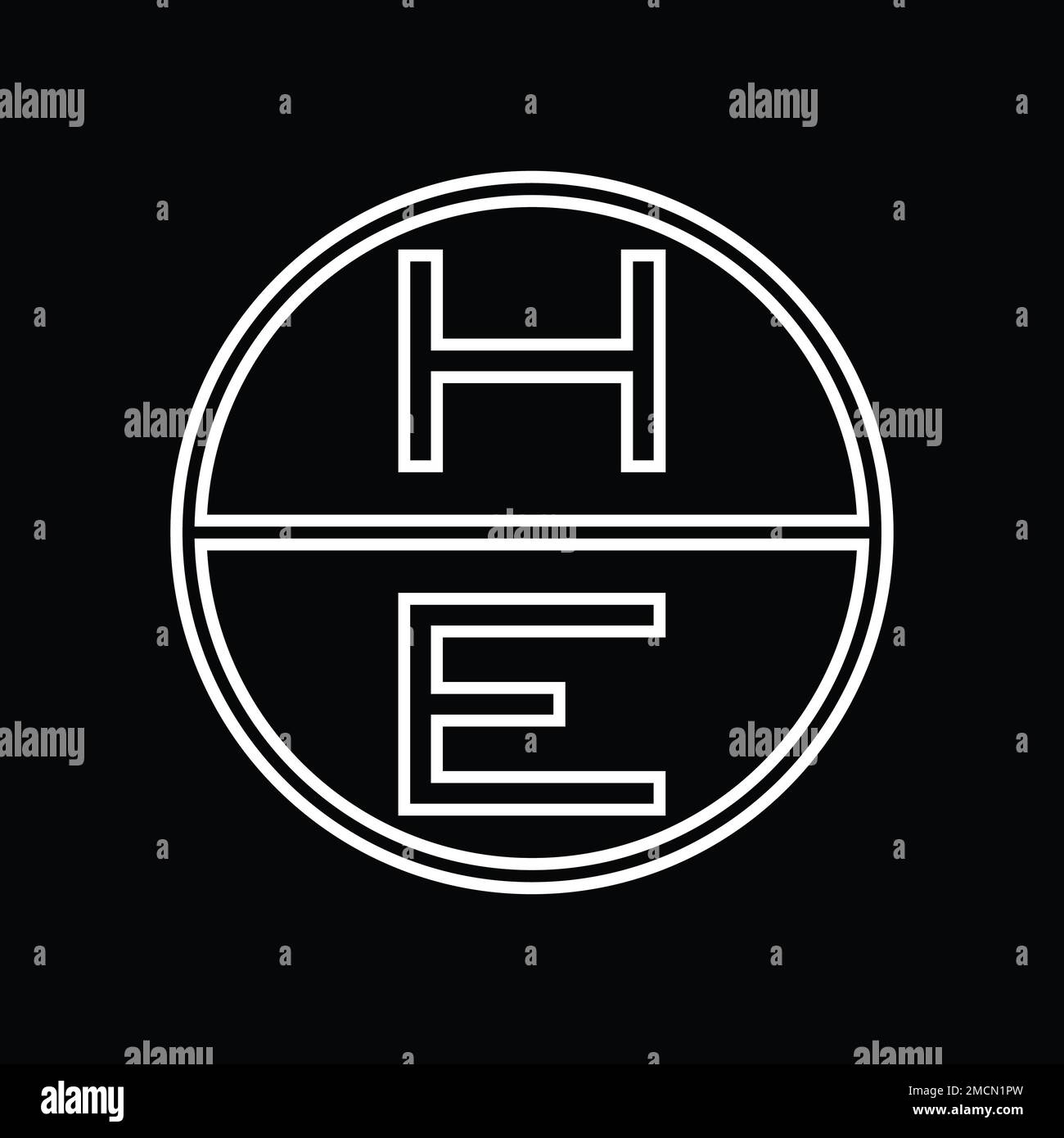EH Logo monogram abstract inside circle stripe vector images design template Stock Photo - Alamy