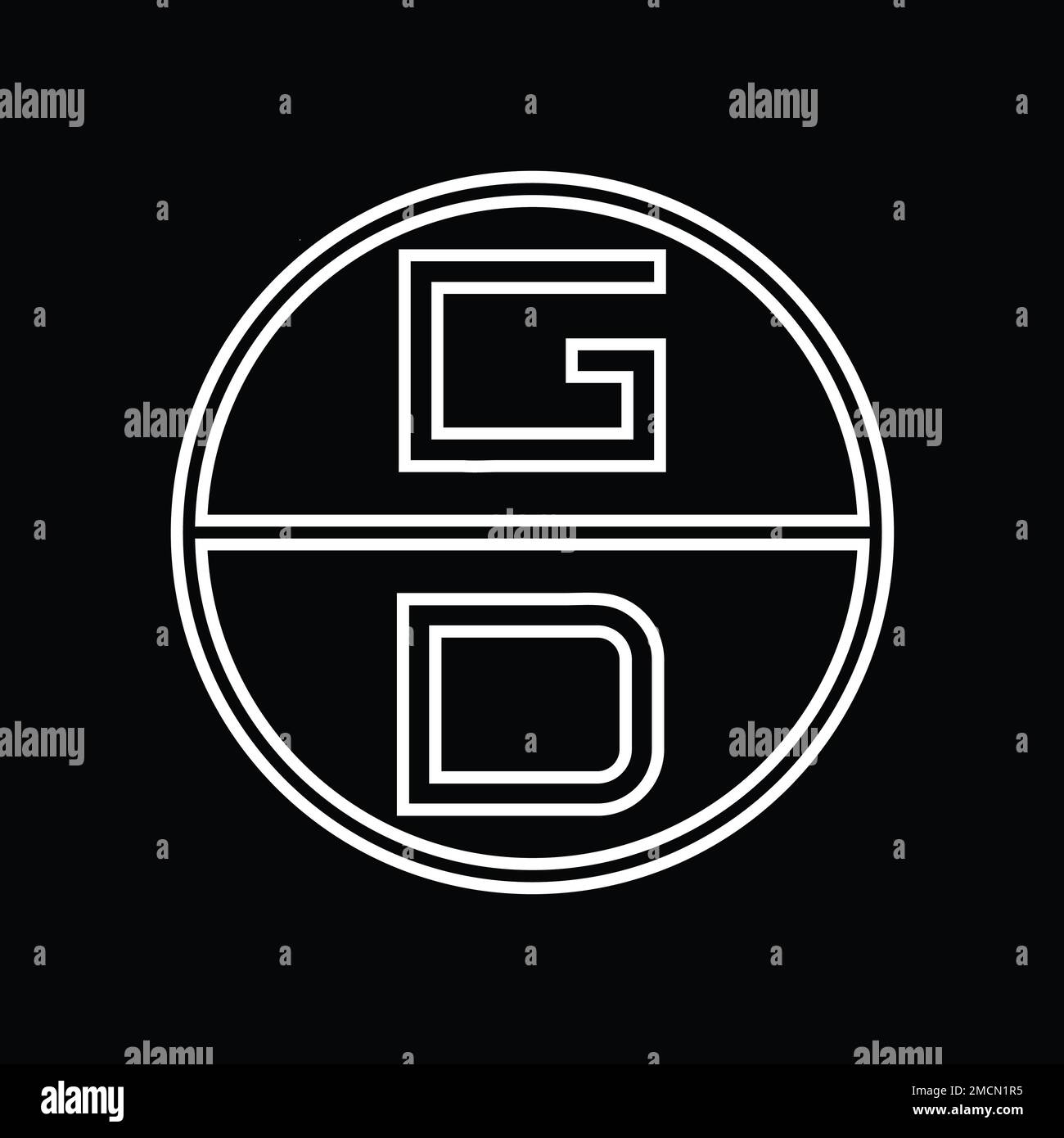 DG Logo monogram abstract inside circle stripe vector images design ...