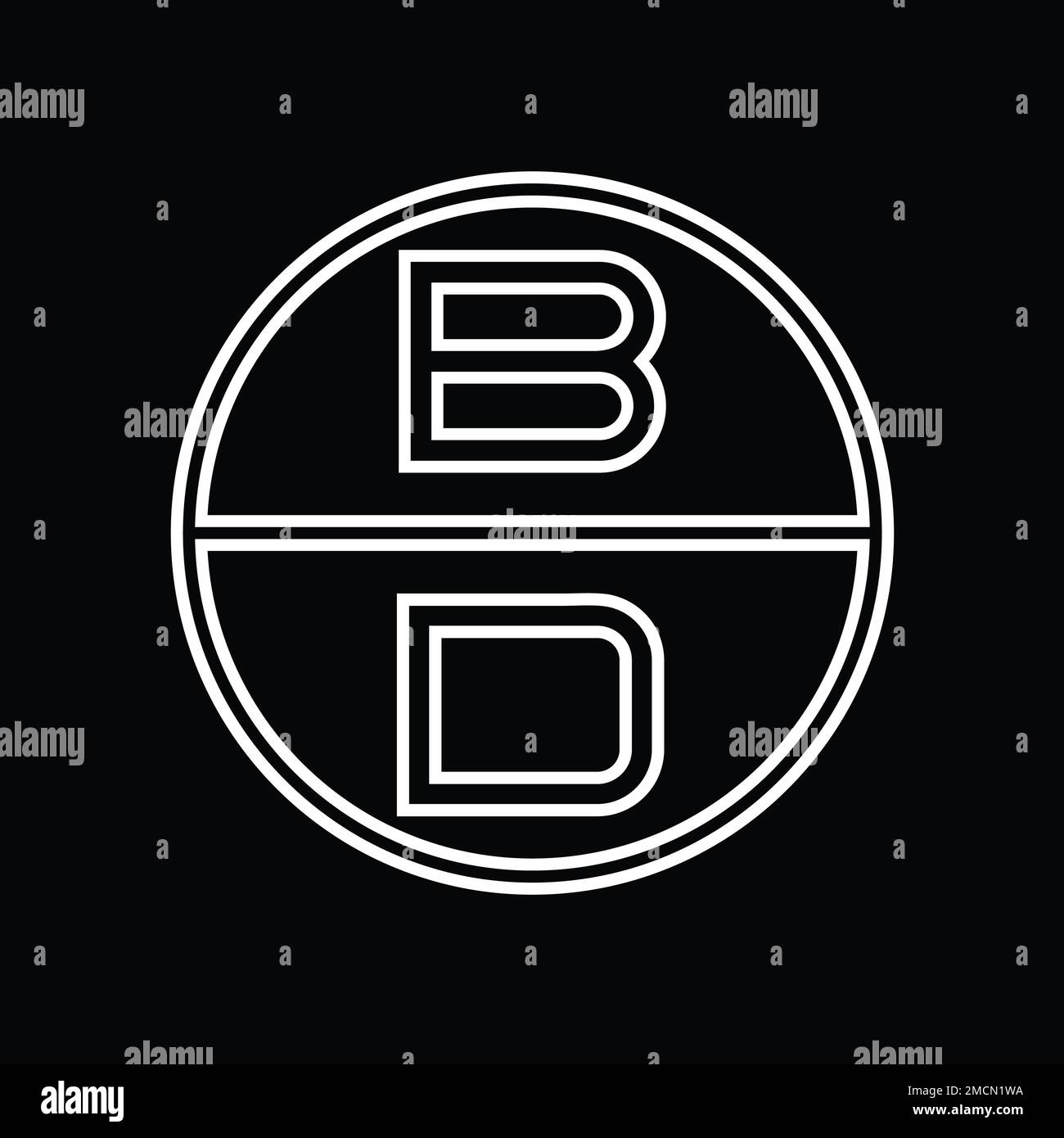 DB Logo monogram abstract inside circle stripe vector images design ...