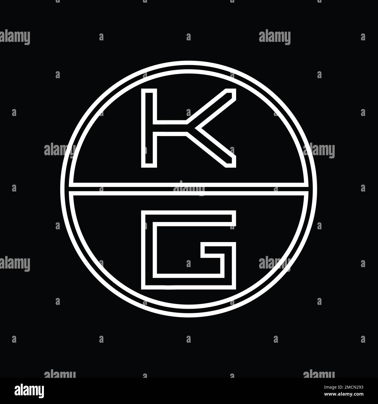 GK Logo monogram abstract inside circle stripe vector images design ...