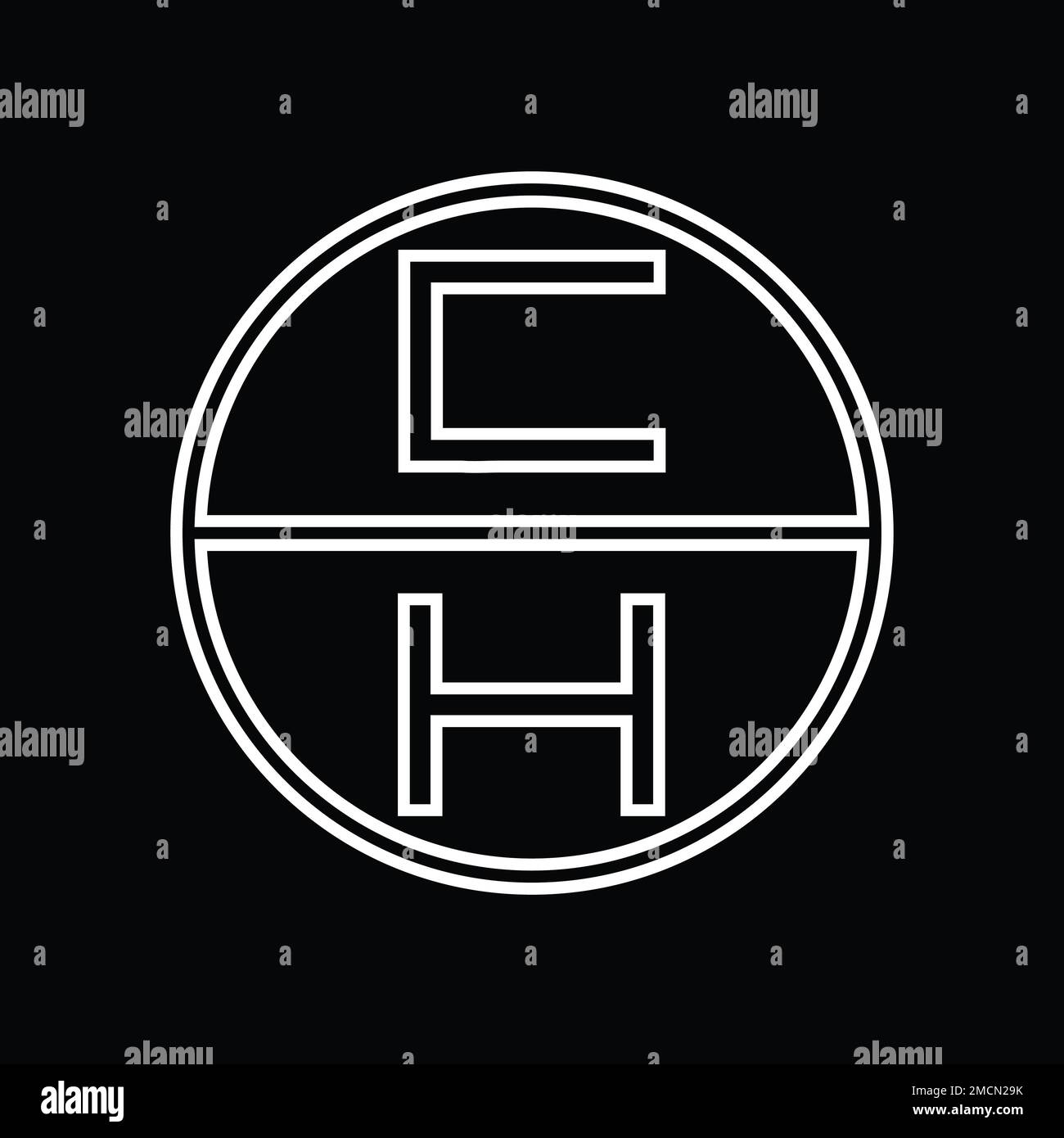 HC Logo monogram abstract inside circle stripe vector images design ...