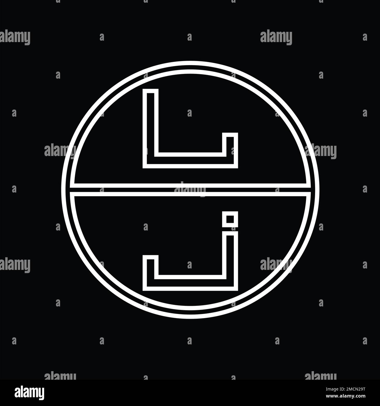 JL Logo monogram abstract inside circle stripe vector images design ...
